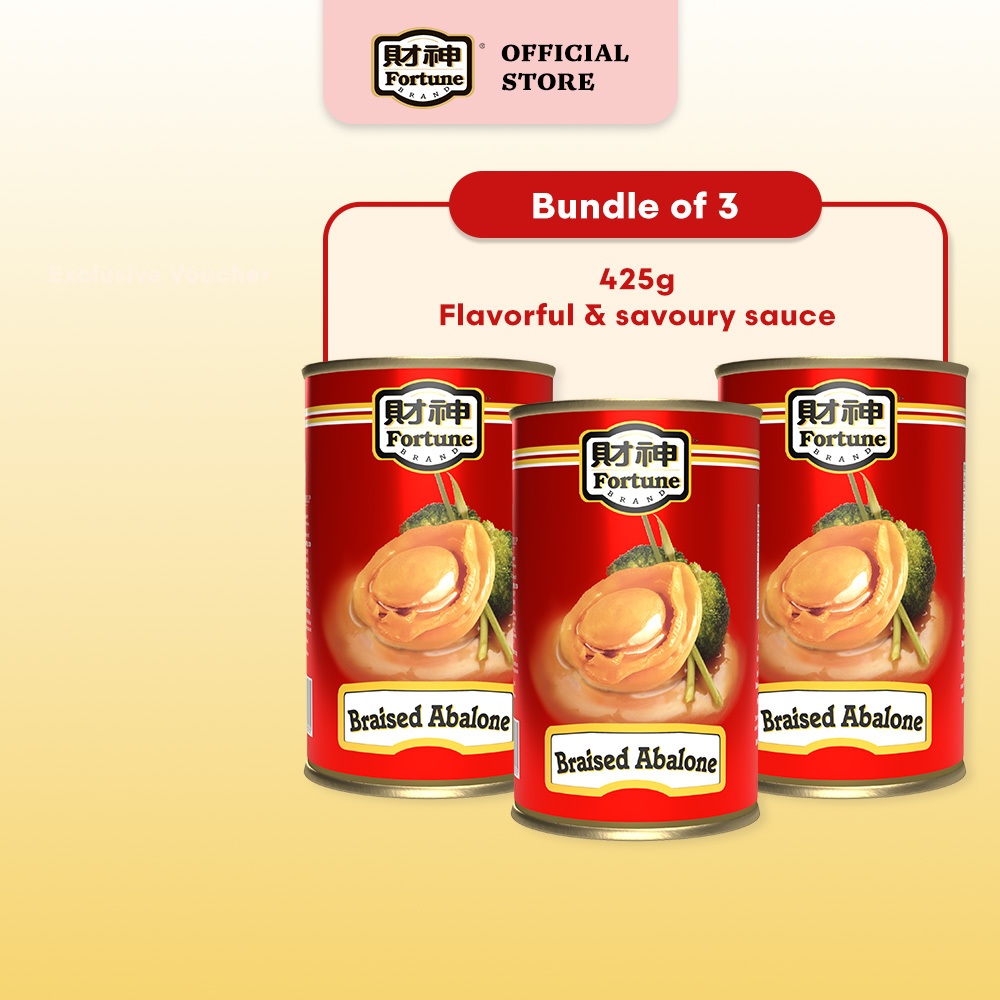 [Bundle of 3] Fortune Braised Abalone 425g (10P) (Exp: 07/2027 ...