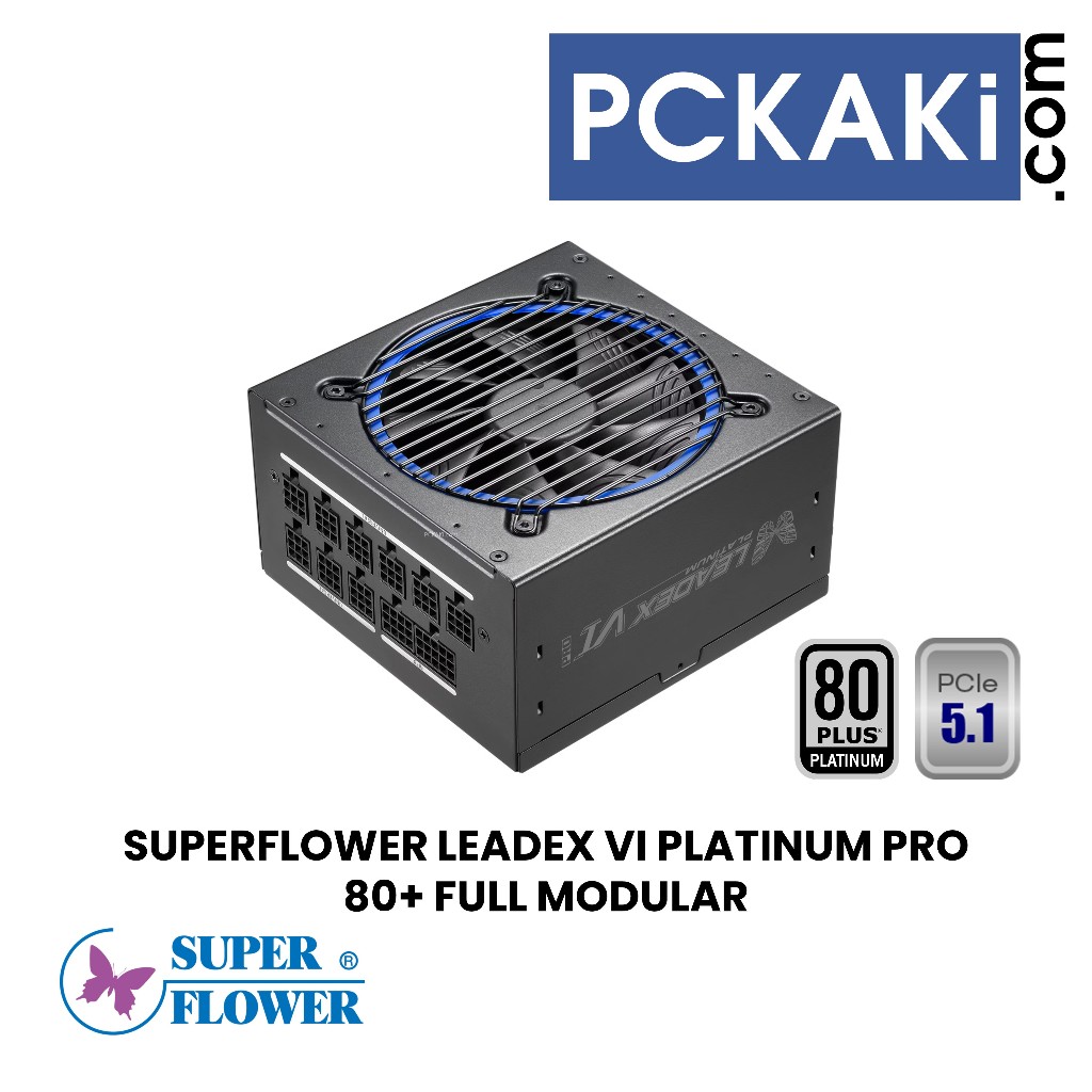 SUPERFLOWER LEADEX VI VII PLATINUM PRO 850W 1000W 1200W PCIe5 80+ FULL MODULAR POWER SUPPLY UNIT ...