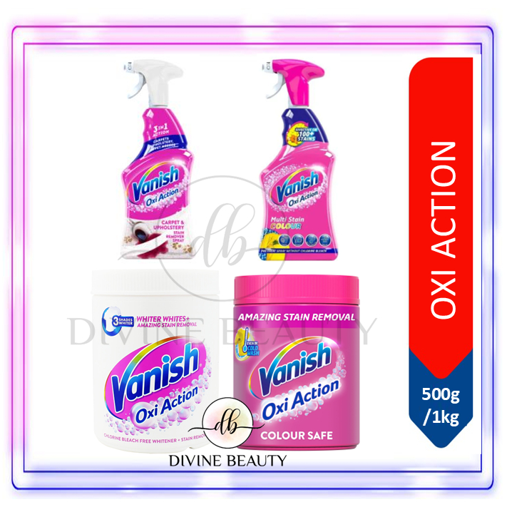 VANISH [1KG] Detergent Powder Oxi Action White/Gold / Fabric Stain ...