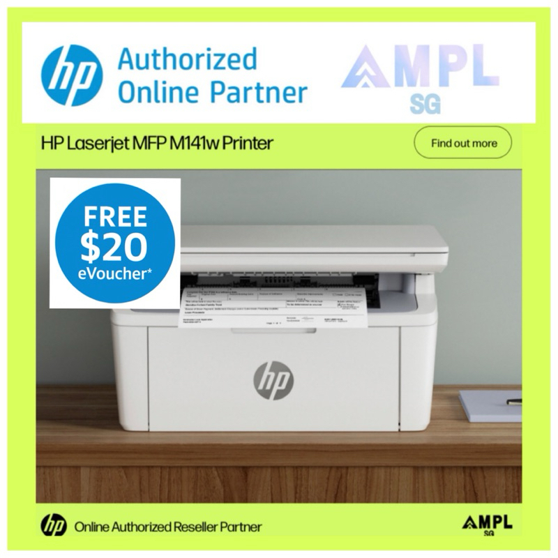 HP M141w LaserJet Pro MFP Wireless Mono Laser Printer | Print,Copy,Scan ...