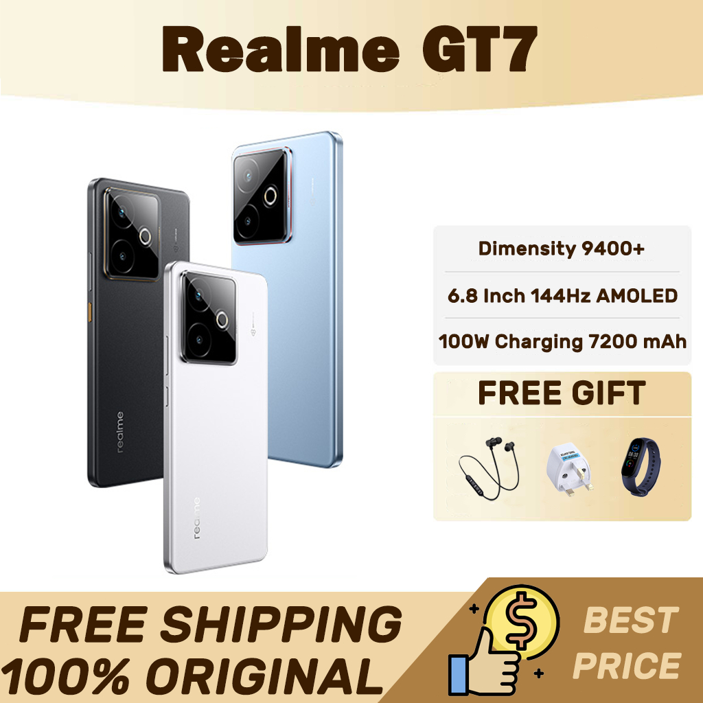 Realme GT7 Dimensity 9400+ 7200 mAh 100W Fast Charging 144Hz OLED 6.8 inch Dual SIM | Shopee ...