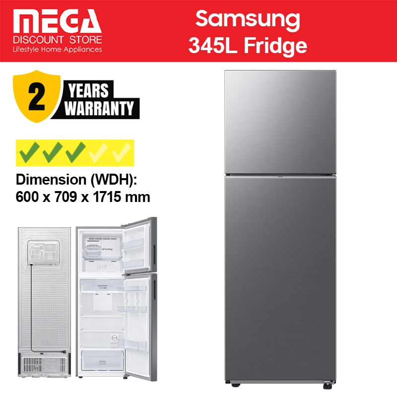 SAMSUNG RT35CG5444S9SS 345L 2-DOOR FRIDGE | Top Freezer | 3 Ticks ...