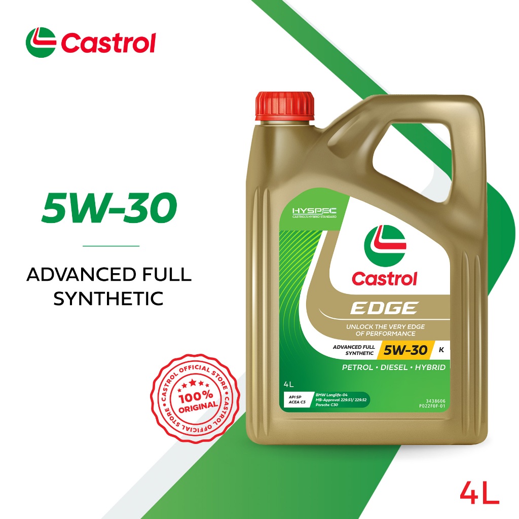 Castrol EDGE 5W-30 (4L) Advanced Full Synthetic Engine Oil API SP ACEA ...