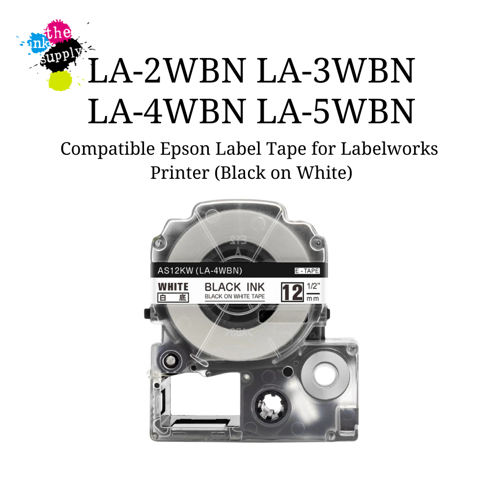 LA-2WBN LA-3WBN LA-4WBN LA-5WBN Compatible Epson Label Tape for ...