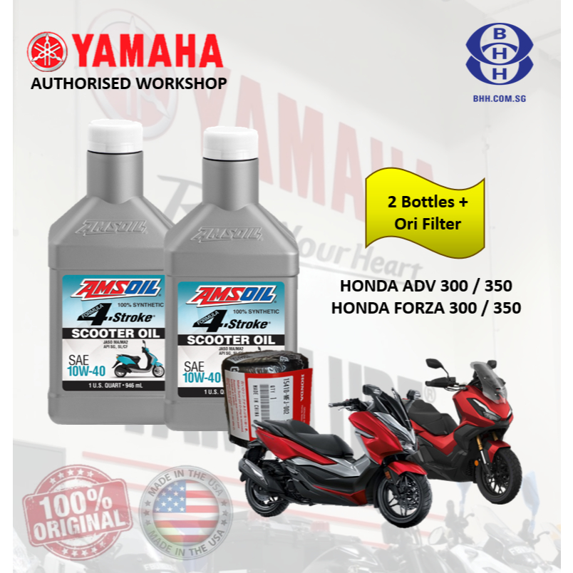 HONDA ADV FORZA 300 350 AMSOIL ENGINE OIL PACKAGE ORIGINAL OIL FILTER ...