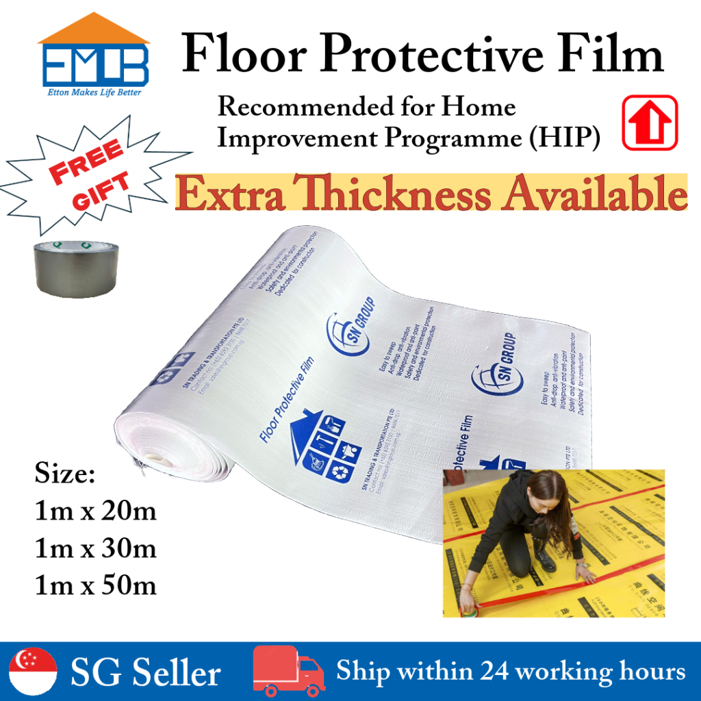【SG Stock】Renovation Floor Sheet Floor Protection Mat Floor Protection ...
