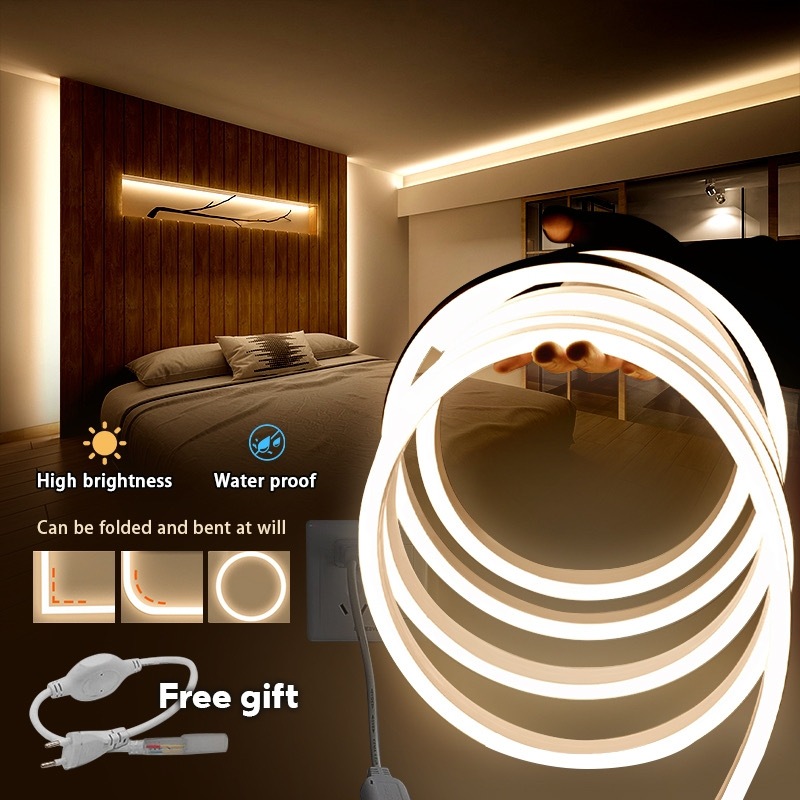 [with EU plug] Decorative light flexible tape Neon 220V LED neon light ...