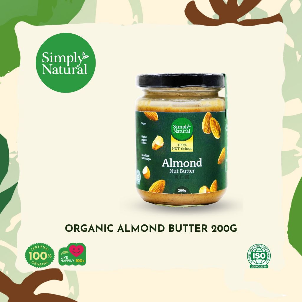 Simply Natural Organic 100% Almond Butter 200g | Shopee Singapore