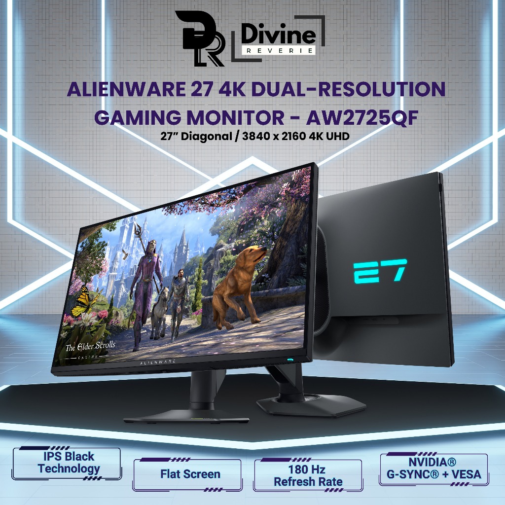 Alienware 27 4K Dual-Resolution Gaming Monitor - AW2725QF (3-5days ...