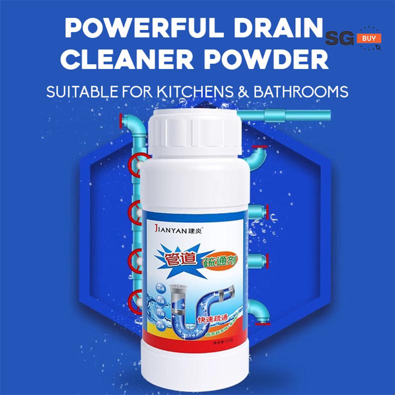 110g/Bottle Drain Pipe Basin Cleaner Clean Drain Clog Remover Clogged ...