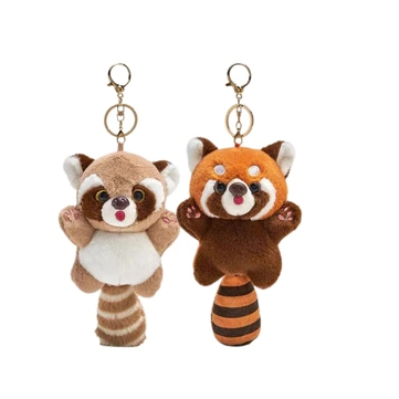(Shipping from SG) NEW Raccoon / Red Panda Plush Keychain Soft Toy ...