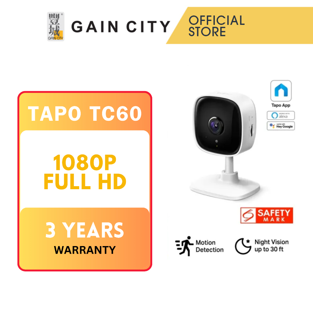 Tplink Tapo Tc60 Home Security Wi-fi Camera | 1080p | Two-way Audio ...