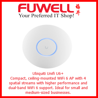 FUWELL - UNIFI U6+ Compact, ceiling-mounted WiFi 6 AP with 4 spatial ...