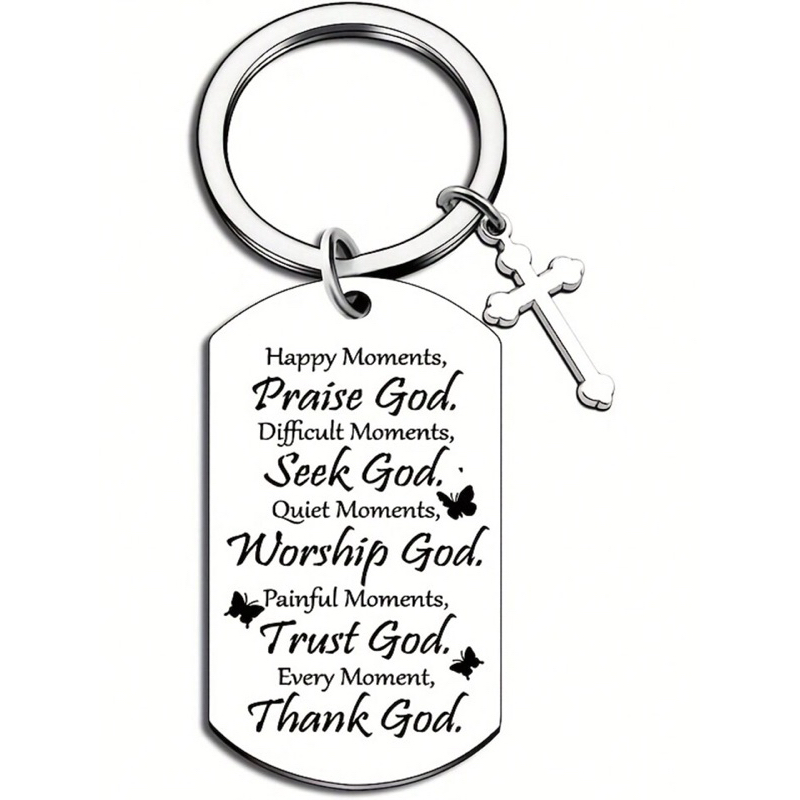Bible Verse Keychain - Bible Verse Stainless Steel Keychain - Scripture ...