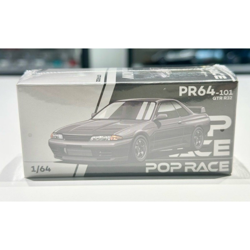1/64 POPRACE Nissan Skyline R32 GTR Gun Grey Metallic Mini GT Hotwheels ...