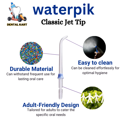 Waterpik Genuine Classic Jet Tip and Tongue-Cleaner Tip, High-Pressure ...