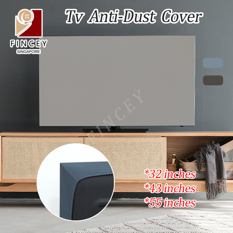 【SG】TV Dust Cover Anti-Dust Proof TV Screen Protector Covers Velvet for ...