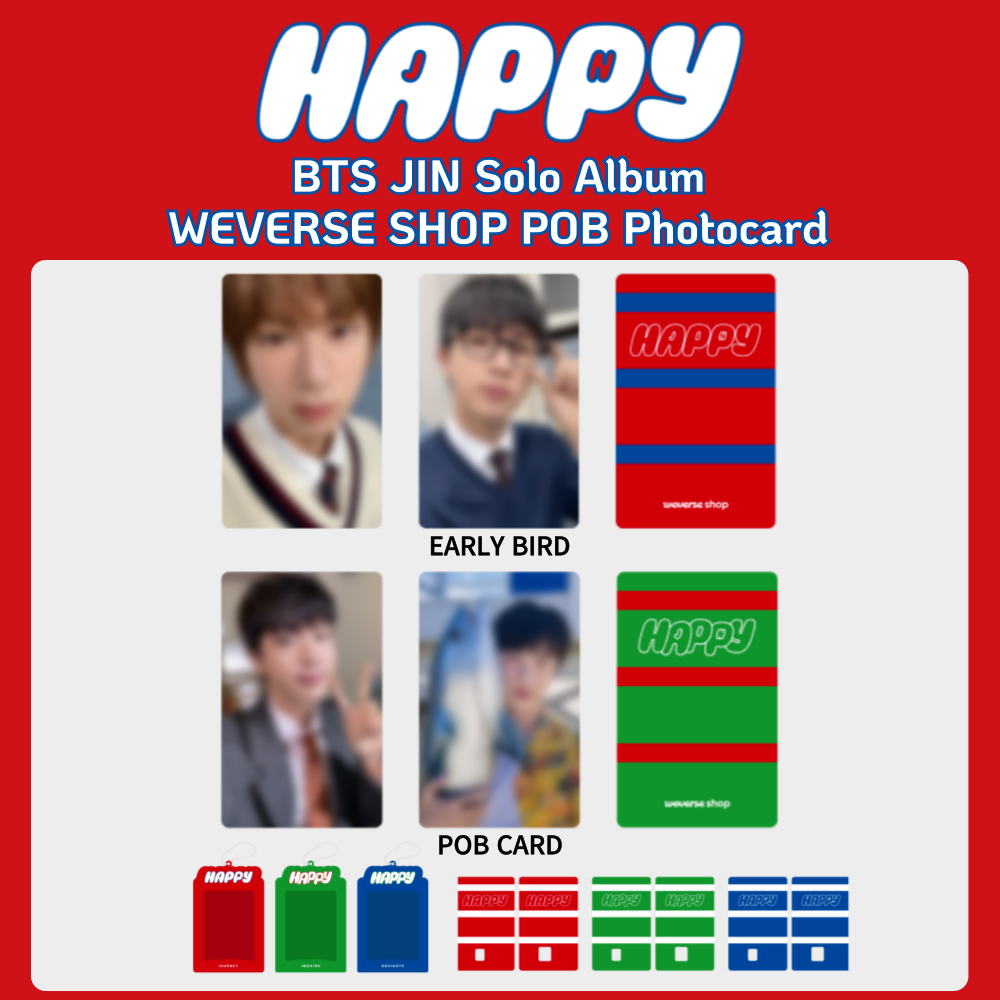 BTS JIN Solo Album HAPPY Weverse Shop EARLYBIRD POB Photocard | Shopee Singapore