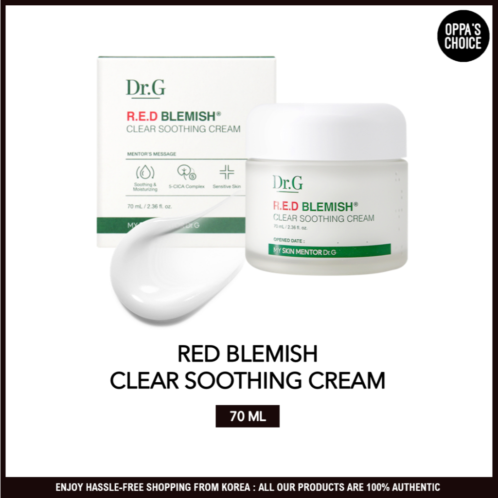 DR.G RED BLEMISH CLEAR SOOTHING CREAM 70ml | Shopee Singapore