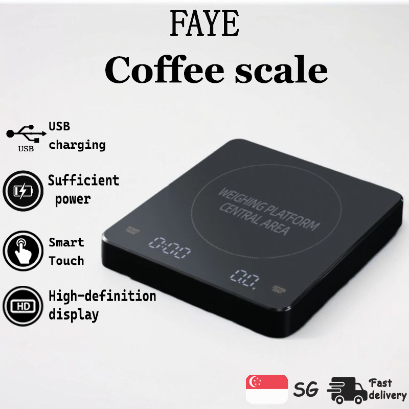 [SG Stock ] coffee scale timing LED Display Kitchen scale USB weighing ...