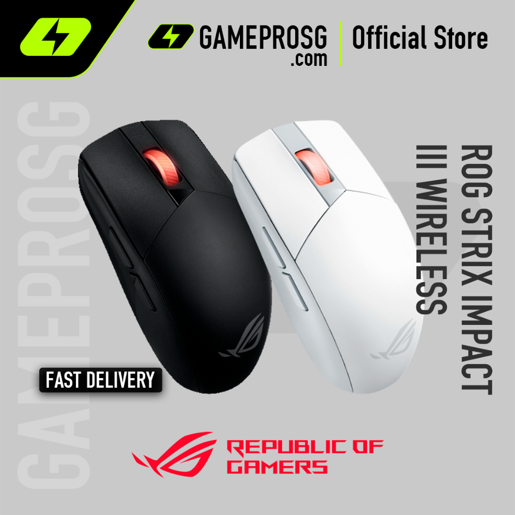 ASUS ROG Strix Impact III Wireless Ultralight 57 gram Compact Gaming ...