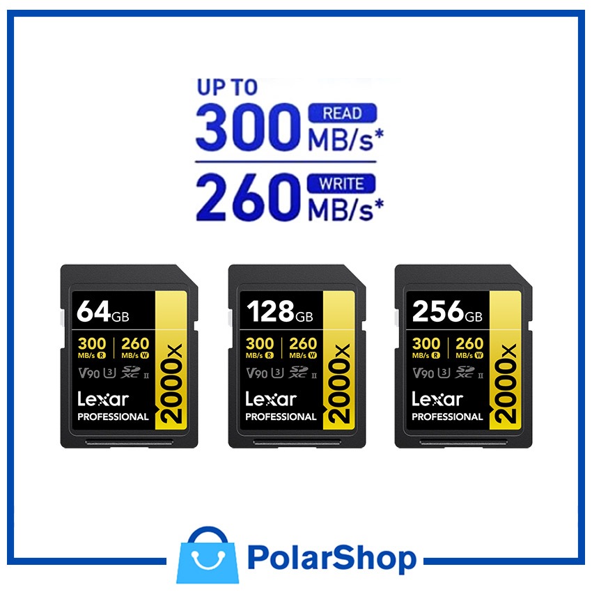 [Free Shipping] LEXAR 2000x Professional SDXC UHS-II V90 Card 64GB ...