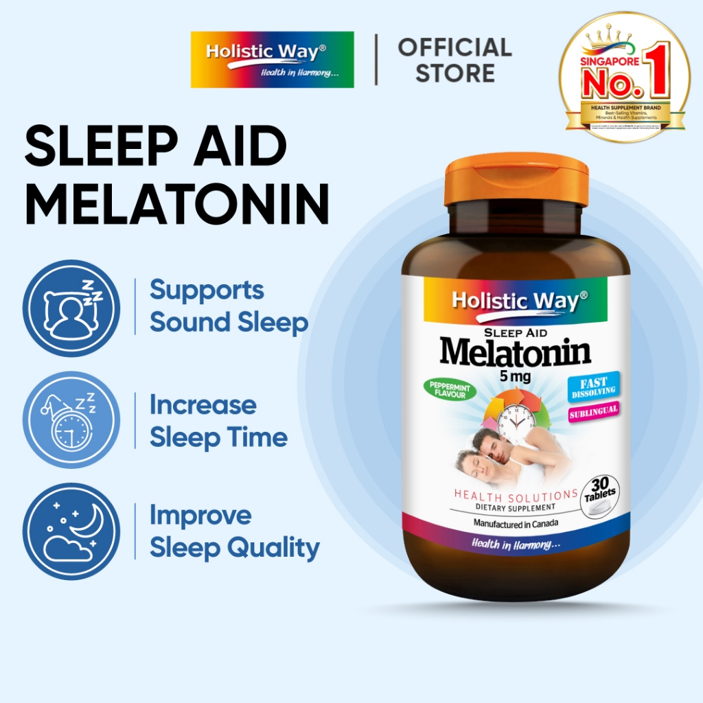 Holistic Way Sleep Aid Melatonin 5mg - Vegetarian (30 Tablets) | Shopee ...