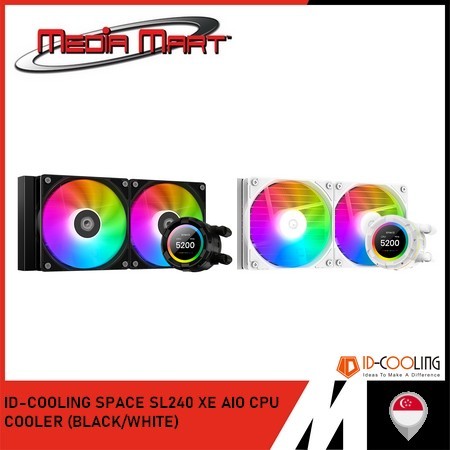 ID-COOLING SPACE SL240 XE AIO CPU COOLER (BLACK/WHITE) | Shopee Singapore