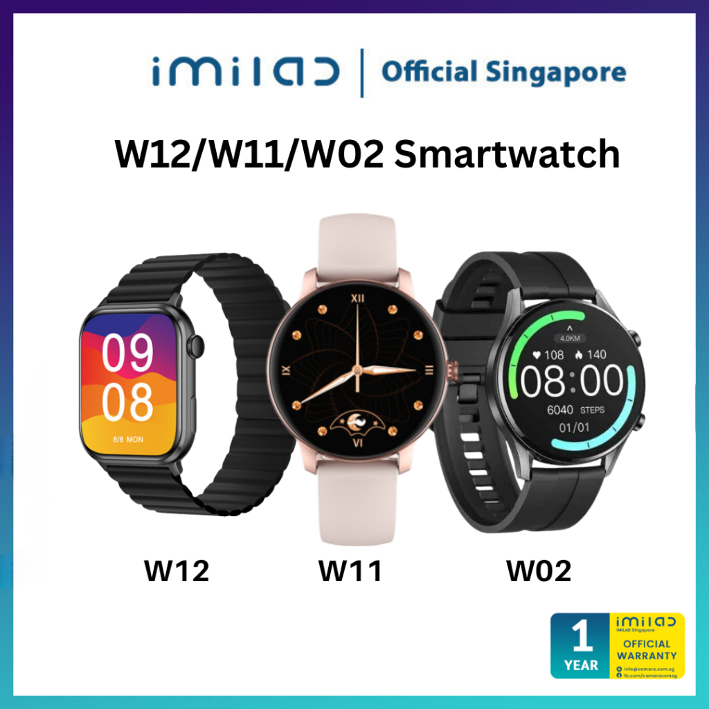 [Official SG] IMILAB W02 / W11/W12 Smartwatch Heart Rate Sports Full ...