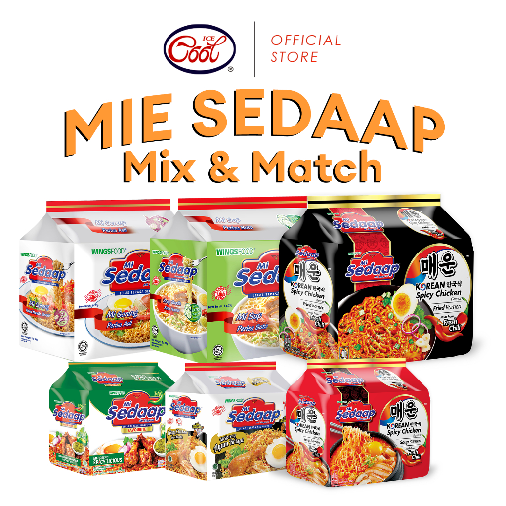 Mi Sedaap Instant Noodle - 5 Serving Per Pack [PKT] | Shopee Singapore