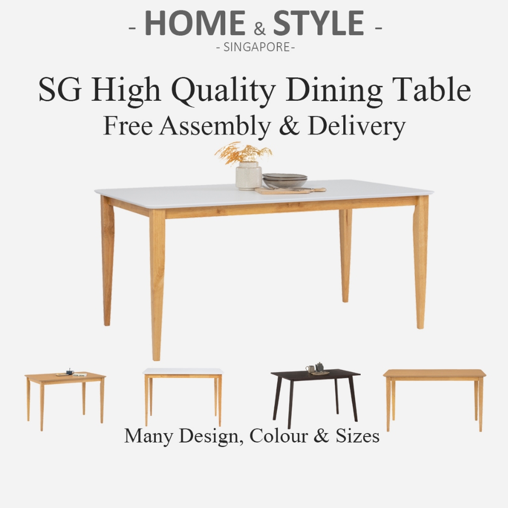 (SG Ready Stock) Designer Wooden Dining Table | Sits 4-6 people (Free ...