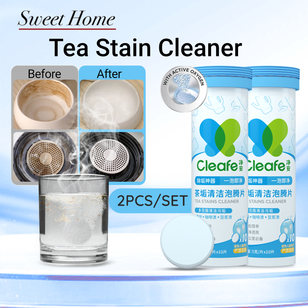Cleafe Tea Stain Remover Effervescent Tablets Tea Coffee Stain Removal ...