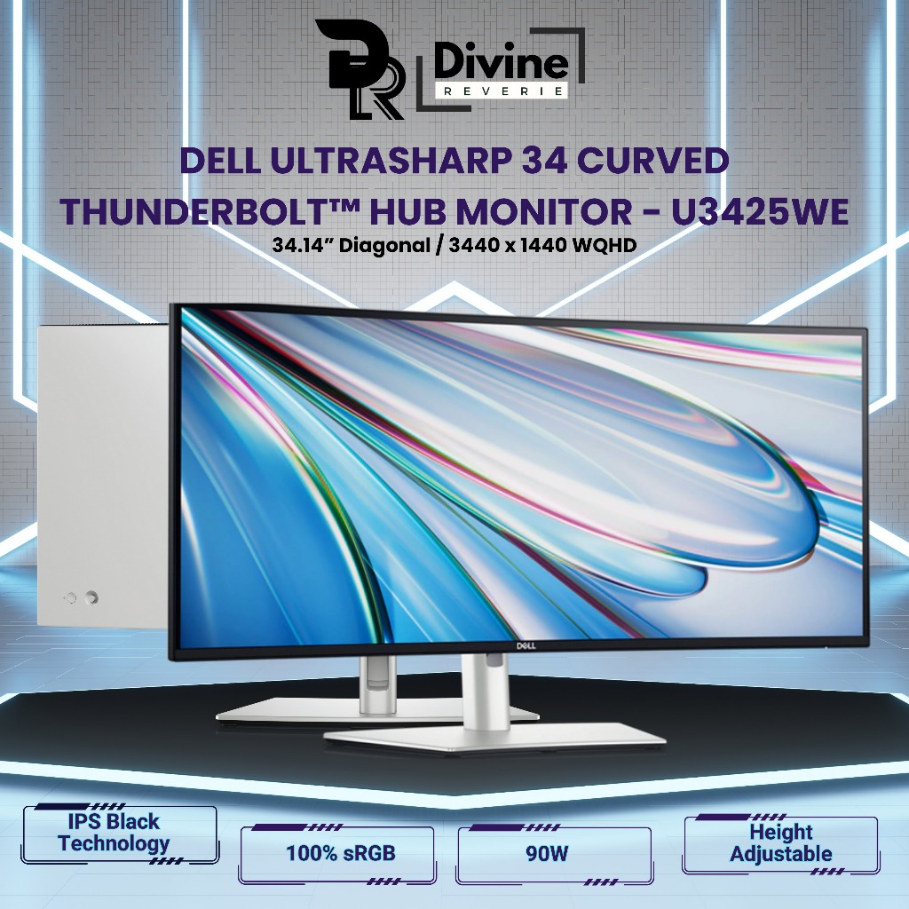 Dell UltraSharp 34 Curved Thunderbolt™ Hub Monitor - U3425WE (3-5 days ...