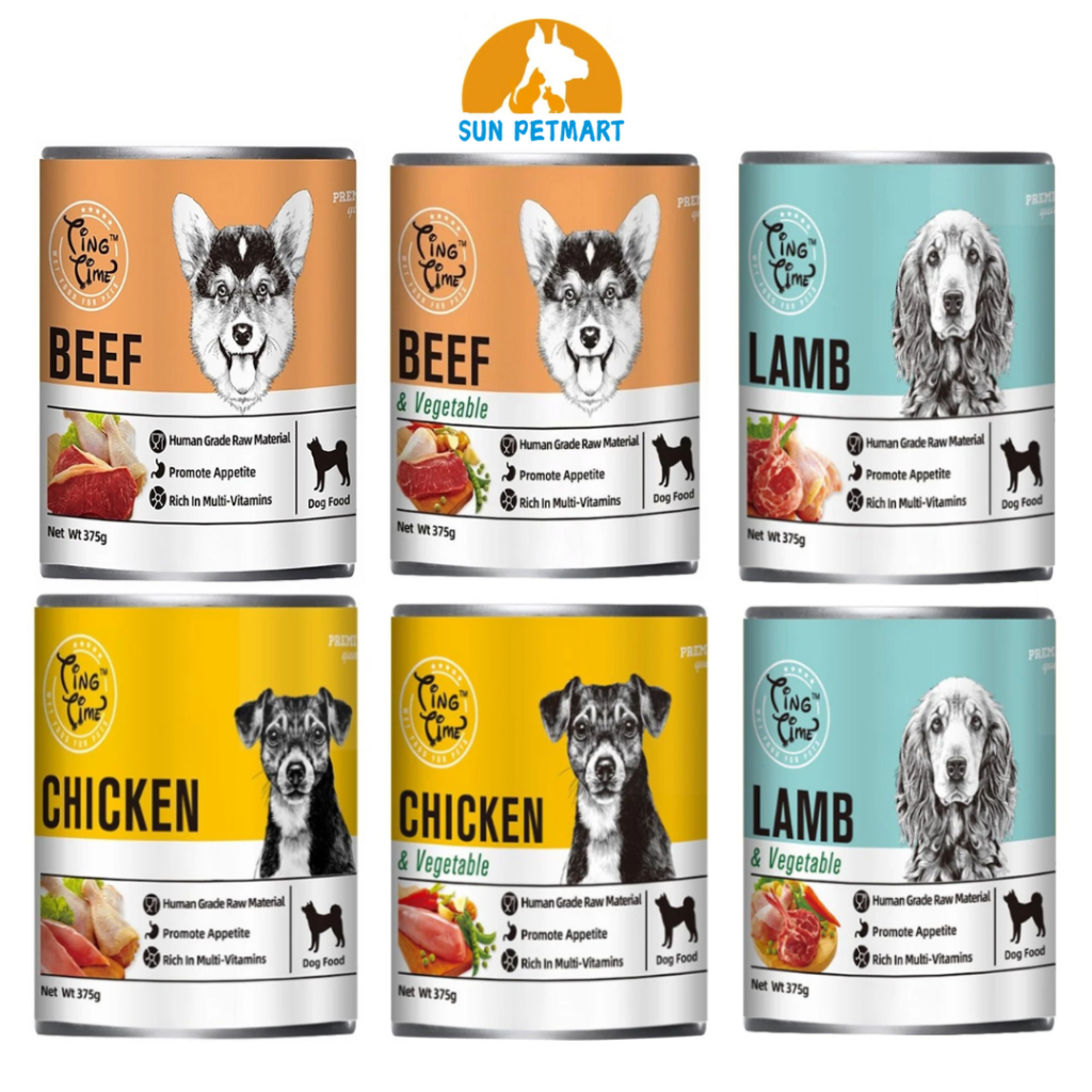 Ting Time Dog Canned Food 375g 12 Cans at $25.80 | Shopee Singapore