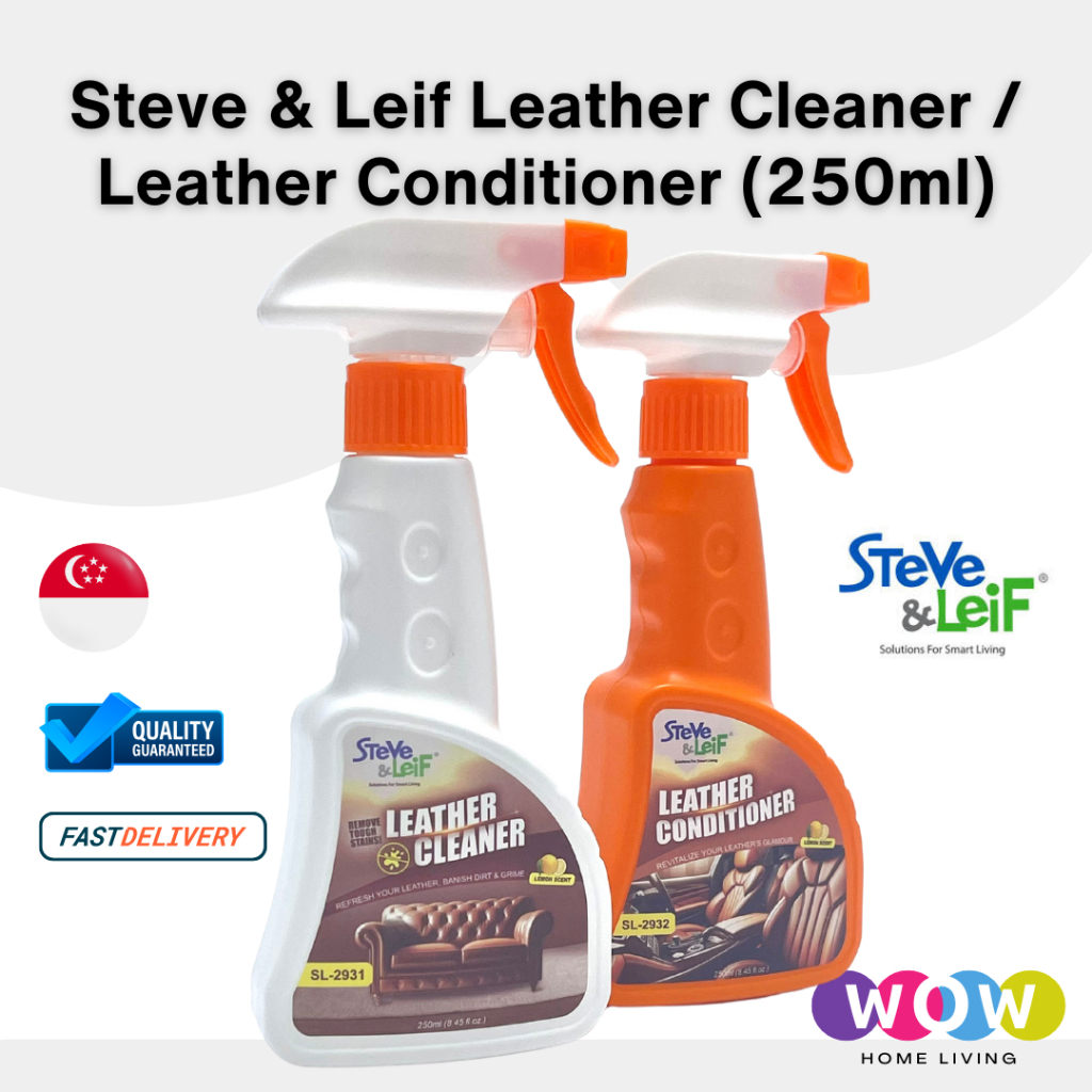 Steve & Leif Leather Cleaner 250ml - Leather Conditioner 250ml | Shopee ...