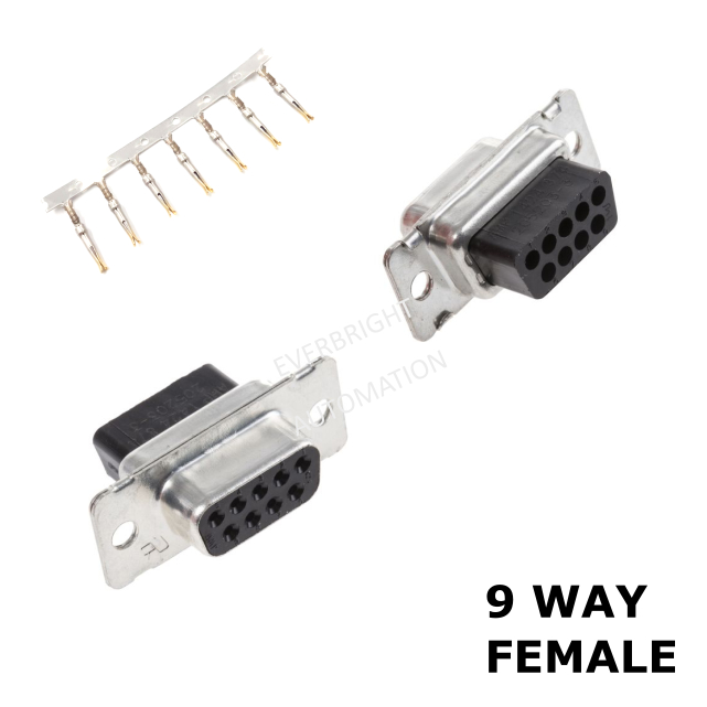AMP Crimp Snap Type D Sub D Connector DB9 DB15 DB25 (2 Row), Receptacle ...