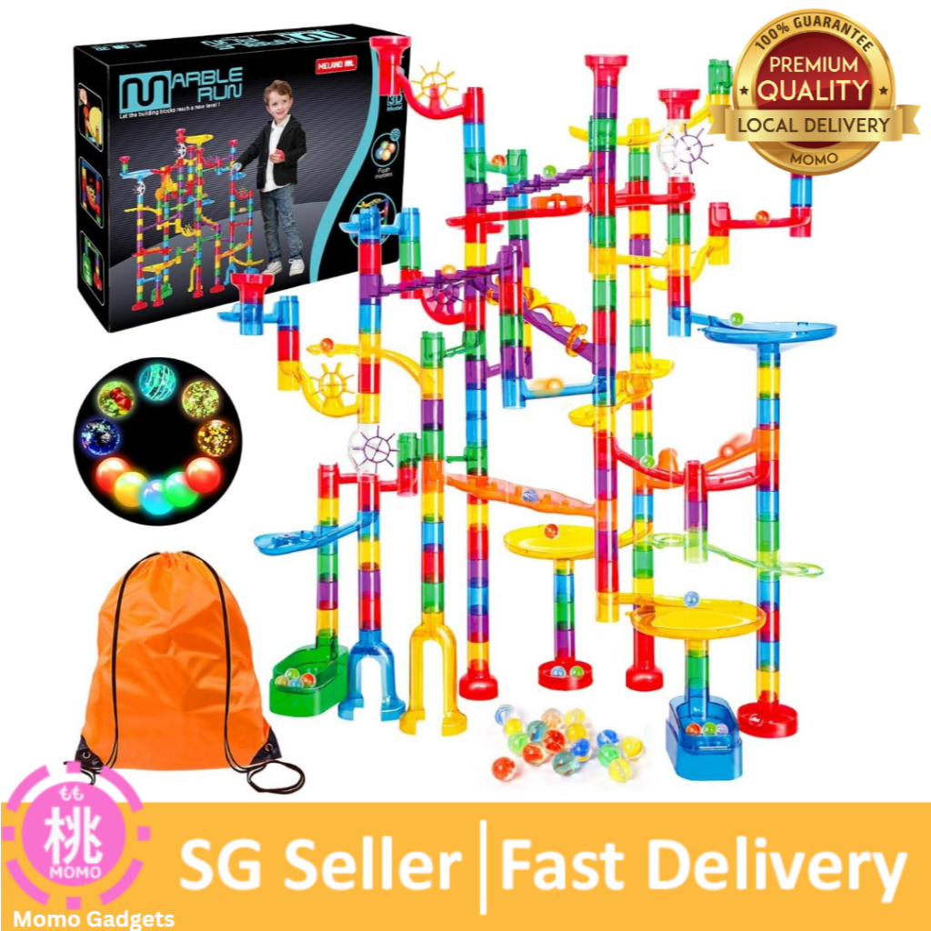 Meland Marble Run - 132Pcs/207Pcs/153Pcs Marble Maze Game Building Toy ...