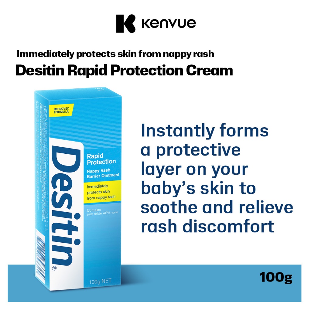 Desitin Rapid Protection Nappy Rash Ointment Instantly Soothes Diaper ...