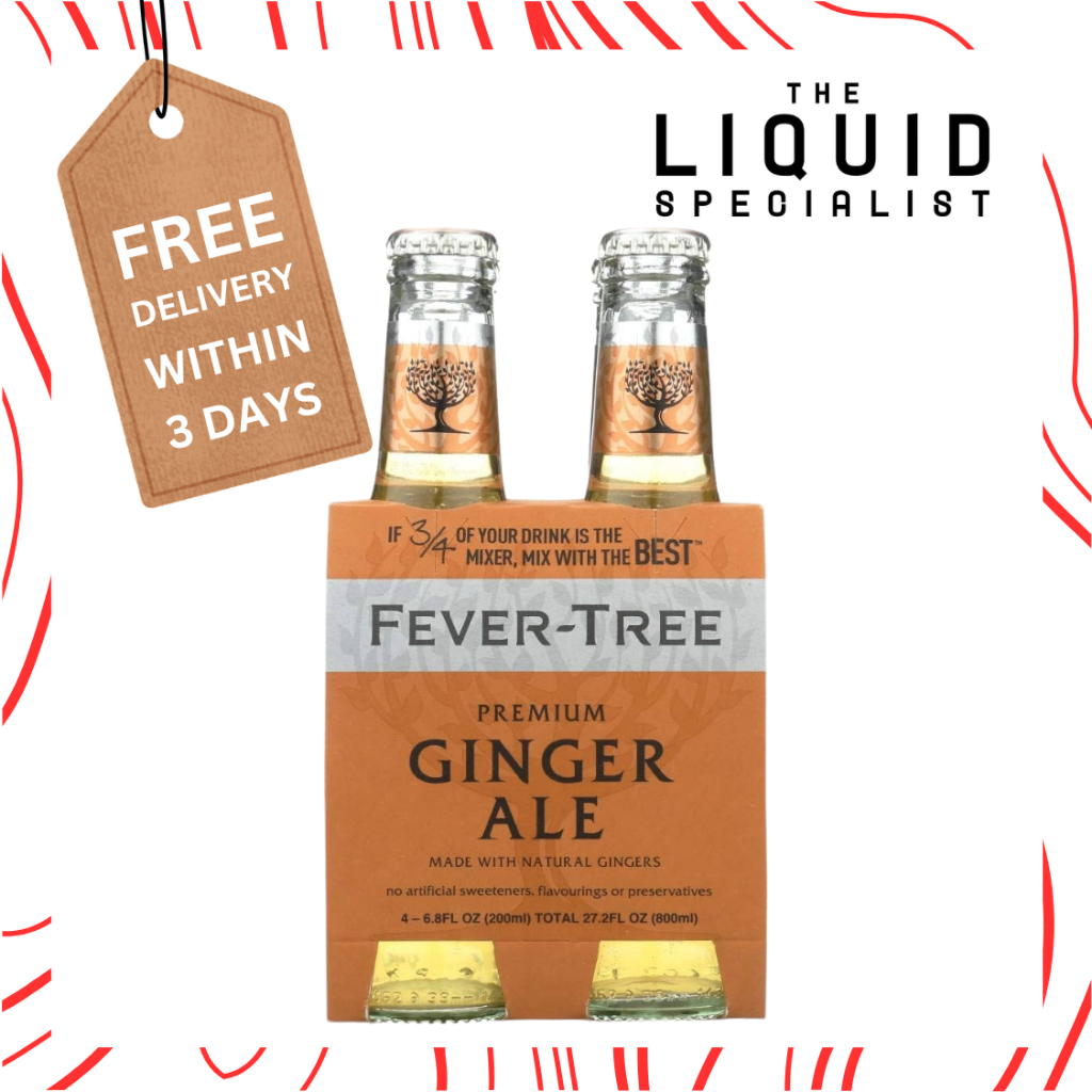 Fever-Tree Premium Ginger Ale Mixer - 4 x 200ml | Shopee Singapore