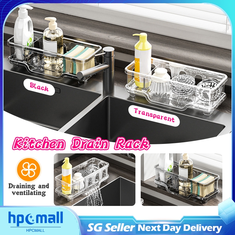 【SG Ready Stock】Sponge Drying Rack/Kitchen Sink Sponge Rack- Adjustable ...