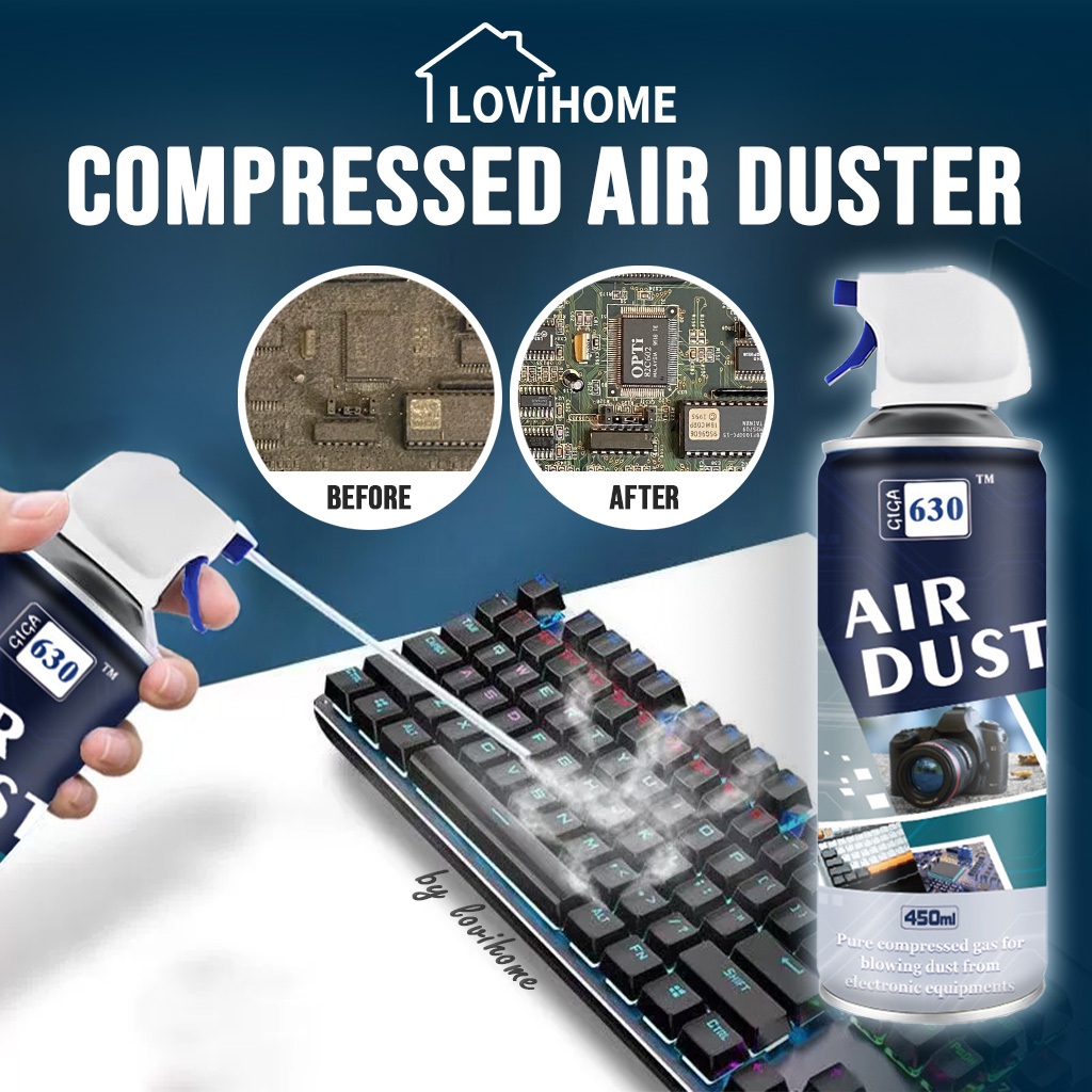SG Compressed Air Duster 450ml Multipurpose Air Blaster Spray Cleaner ...