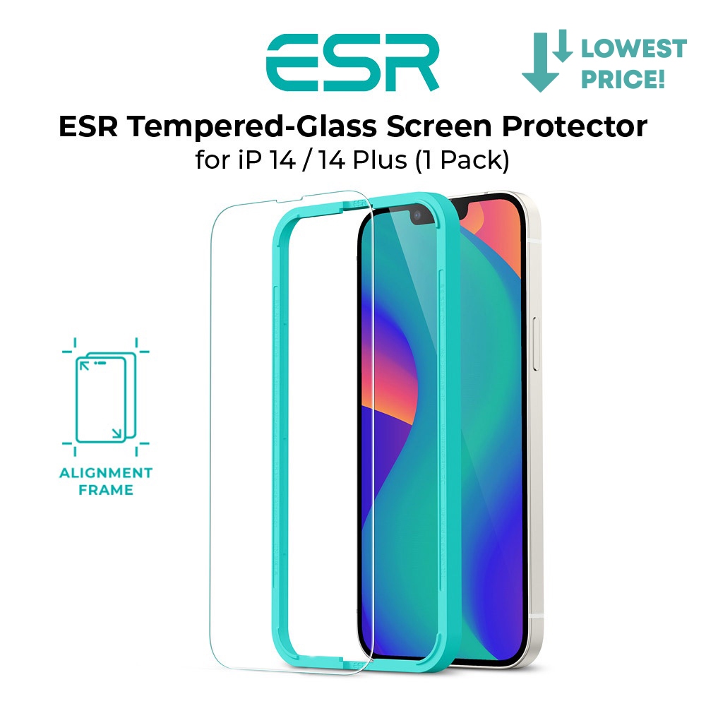 ESR Tempered-Glass Screen Protector for iPhone 14 / 14 Pro / 14 Plus ...