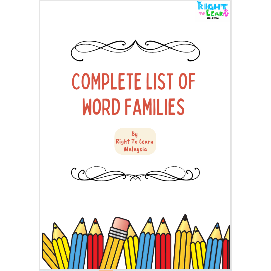 PDF/ SOFTCOPY Complete List of Word Families and Vocabulary | Shopee ...