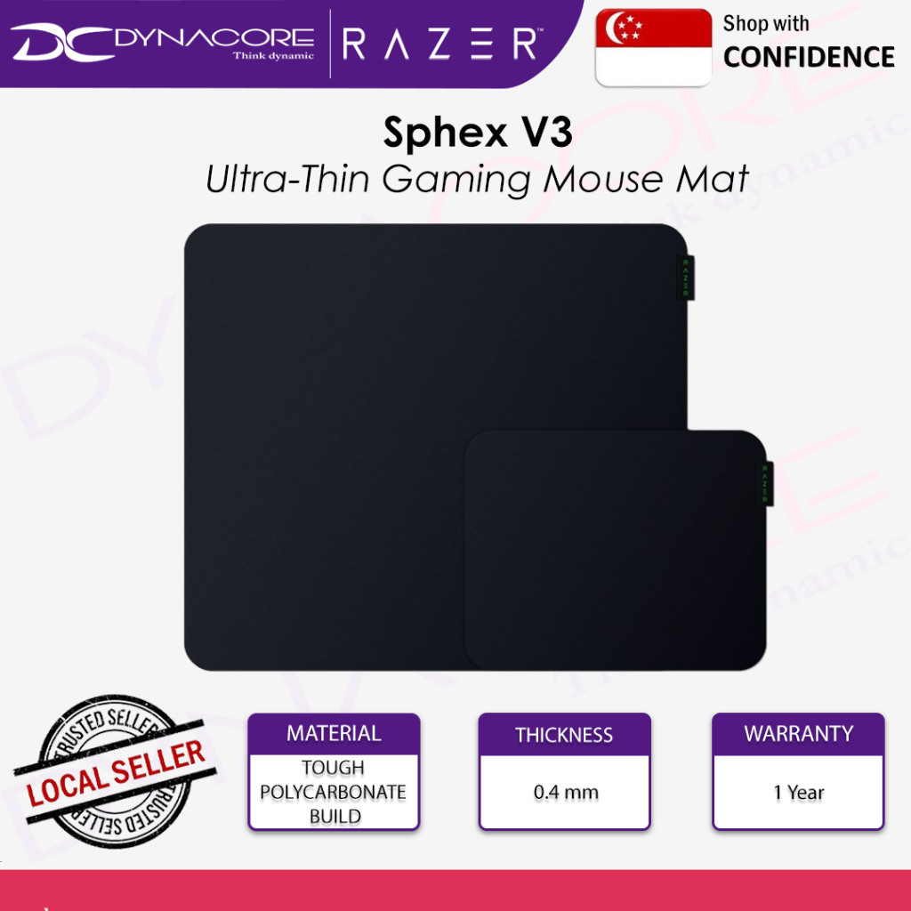 Razer Sphex V3 Ultra-Thin Gaming Mouse Mat - RZ02-03820200-R3M1 (Large ...