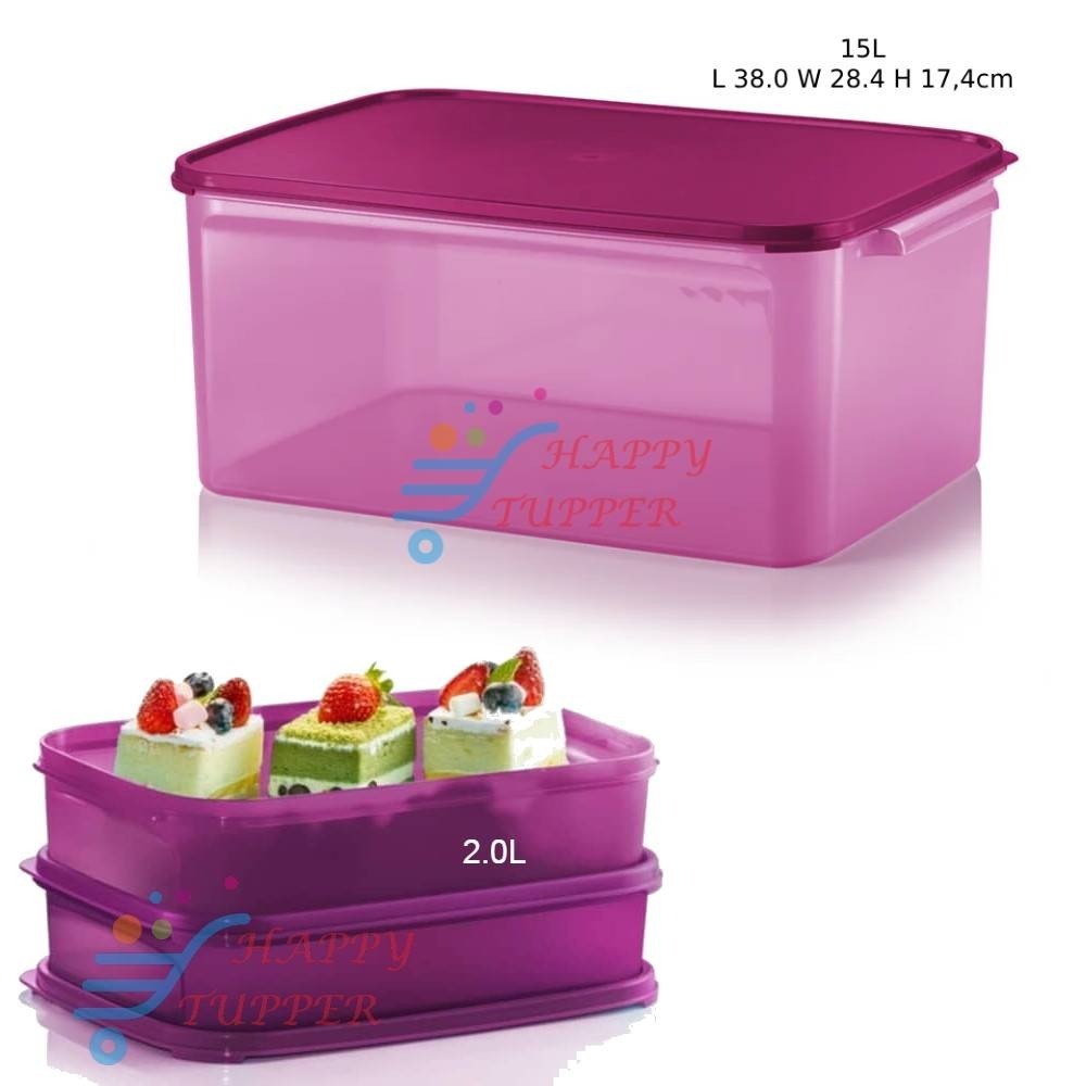 Tupperware Modular Rectangular 2L / Modular Jumbo Keeper 15L / Jumbo ...