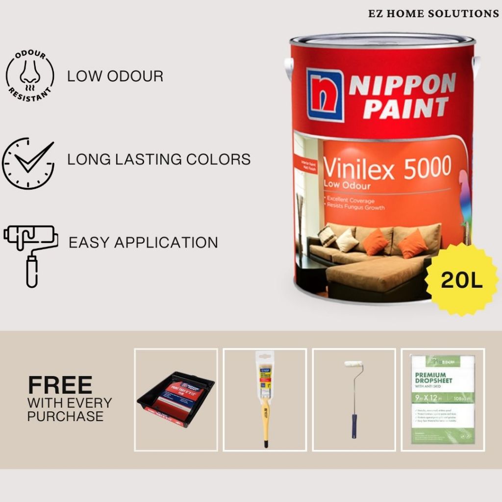 [ FREE PAINTING KIT ] Nippon Vinilex 5000: Premium Emulsion Paint for ...