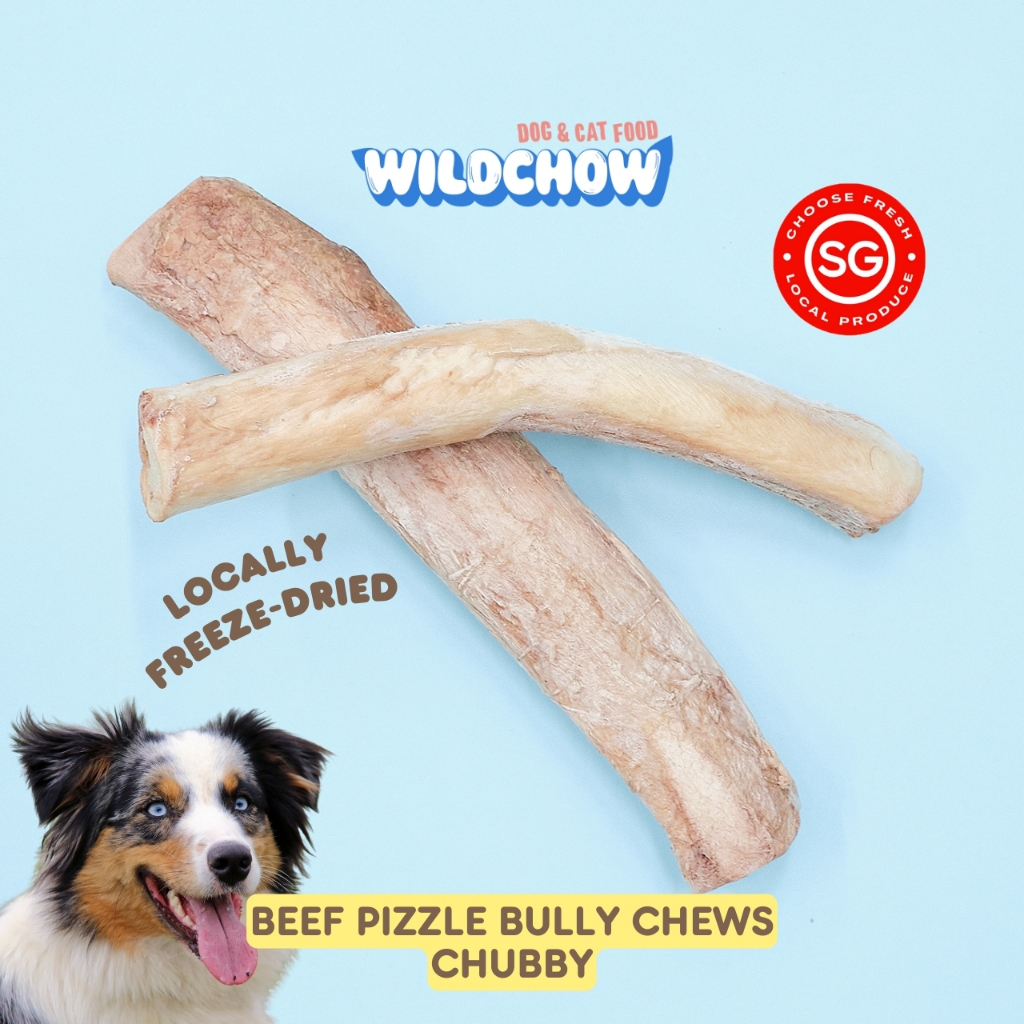 WildChow Beef Pizzle(Bully Sticks) Premium Freeze Dried Dog Chews ...