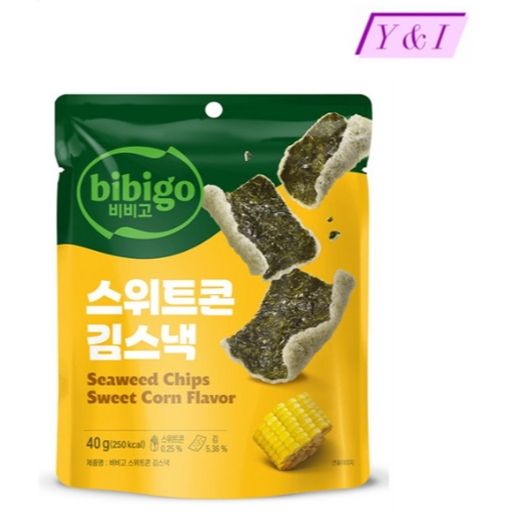 [Korean Snack] CJ BIBIGO Seaweed Chips Sweet Corn Flavor 40g 비비고 스위트콘 ...