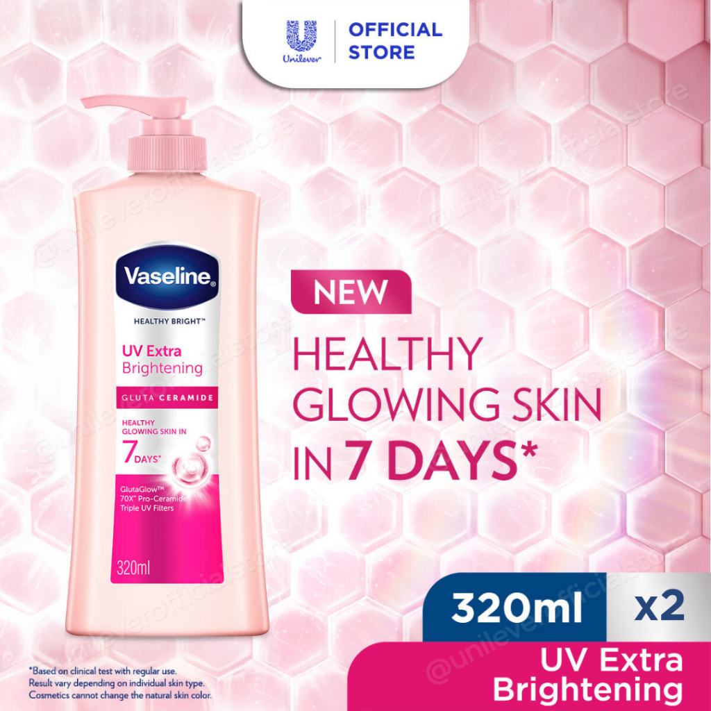 [Bundle of 2] Vaseline Healthy Bright UV Extra Brightening Body Lotion ...