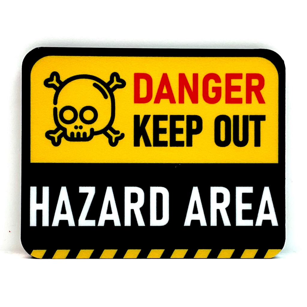DANGER KEEP OUT HAZARD AREA SIGN/SIGNAGE | 80mm x 100mm | WARNING SIGN ...